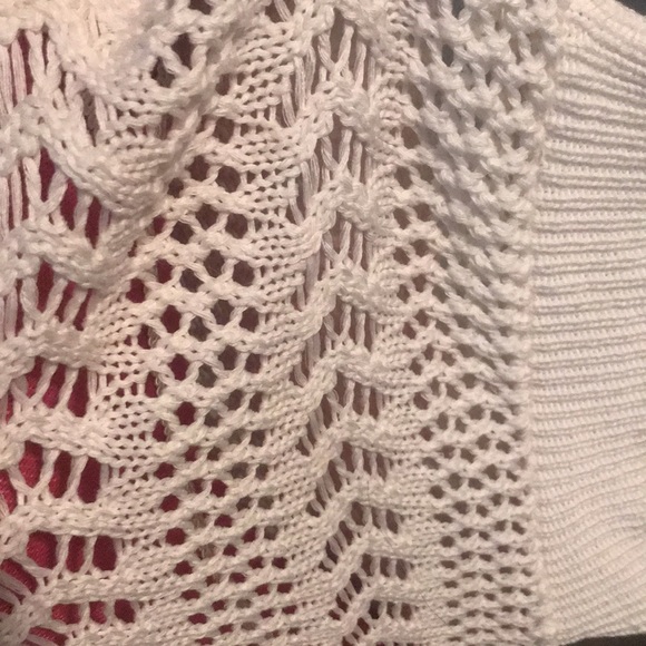 Perceptions | Sweaters | New Perceptions White Scallop Edge Open Front ...